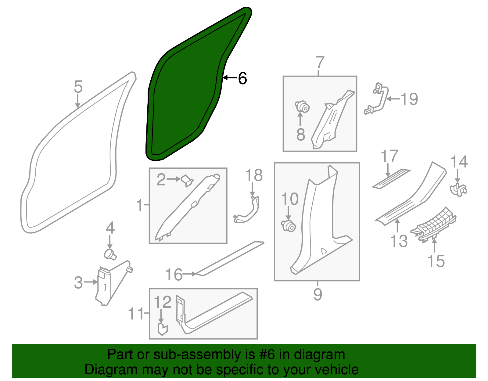 76924-6JF0A - Welt-Body Side, Rear Left-hand 2011-2020 Infiniti ...