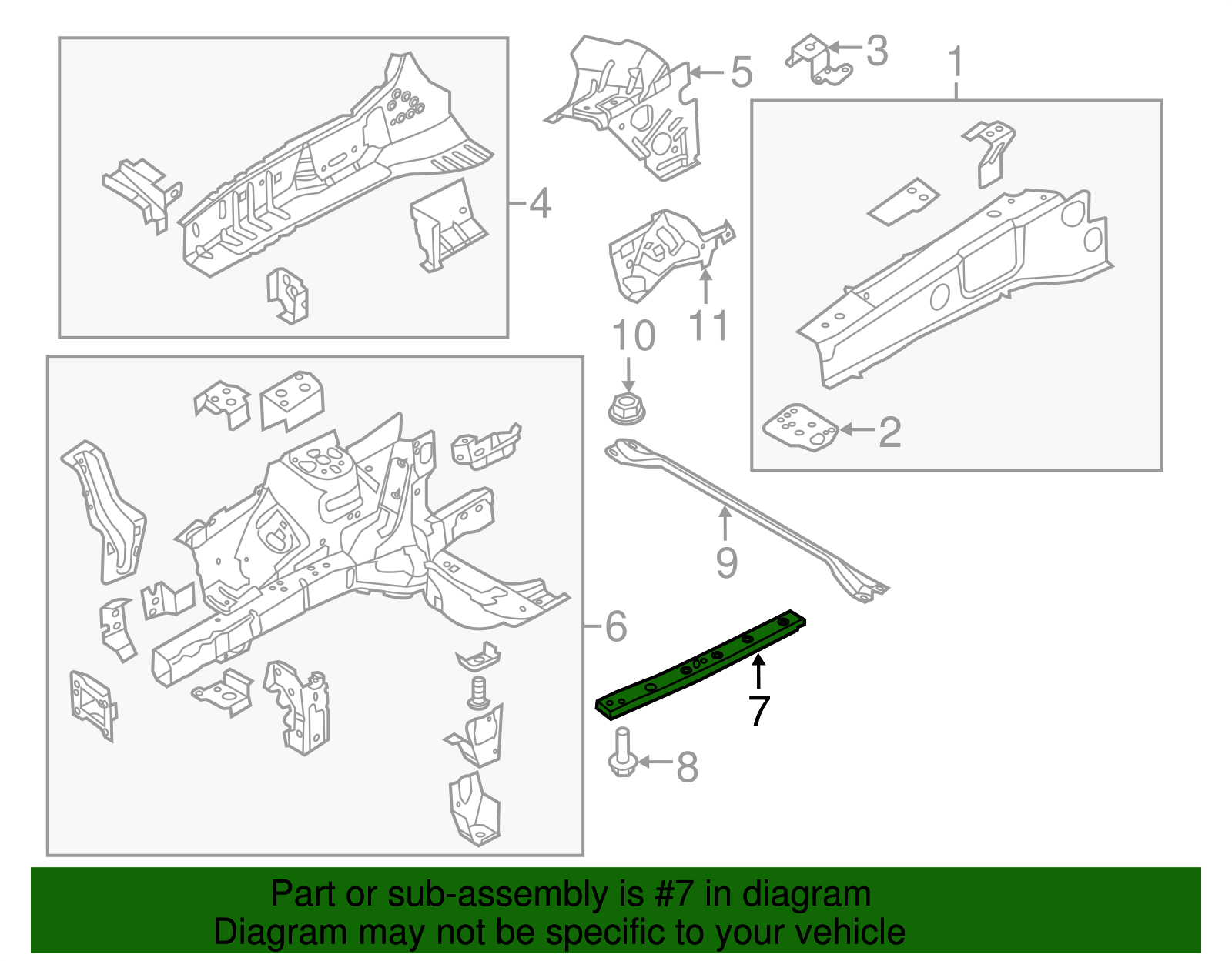 FB5Z-5410462-A - 2016-2019 Ford - Rail Reinforced | Dealer Auto Parts