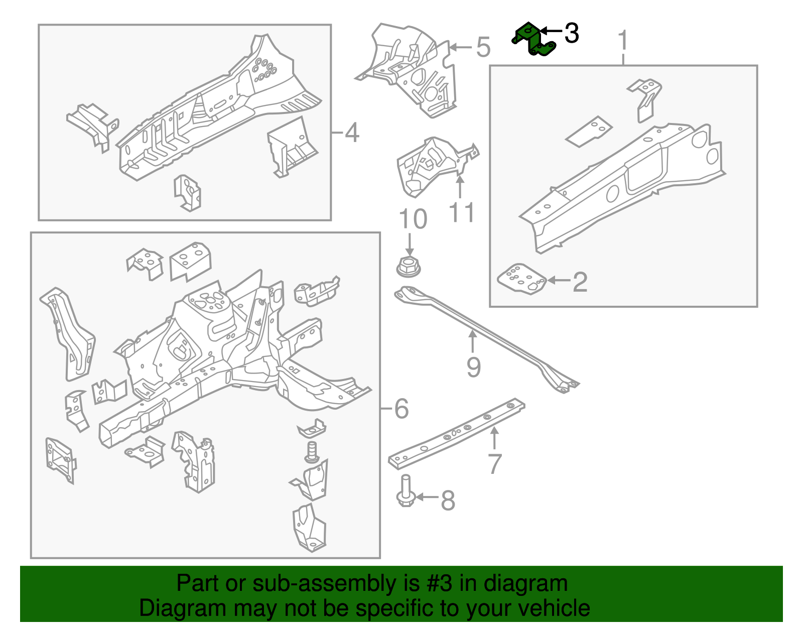 2016-2019 Ford | Upper Rail Bracket | FB5Z-16C078-A | Walls' Ford Parts
