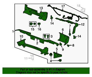 2007-2013 GM Bar Asm-Rr Bpr Imp Chrome 22932803 | GM Parts Center