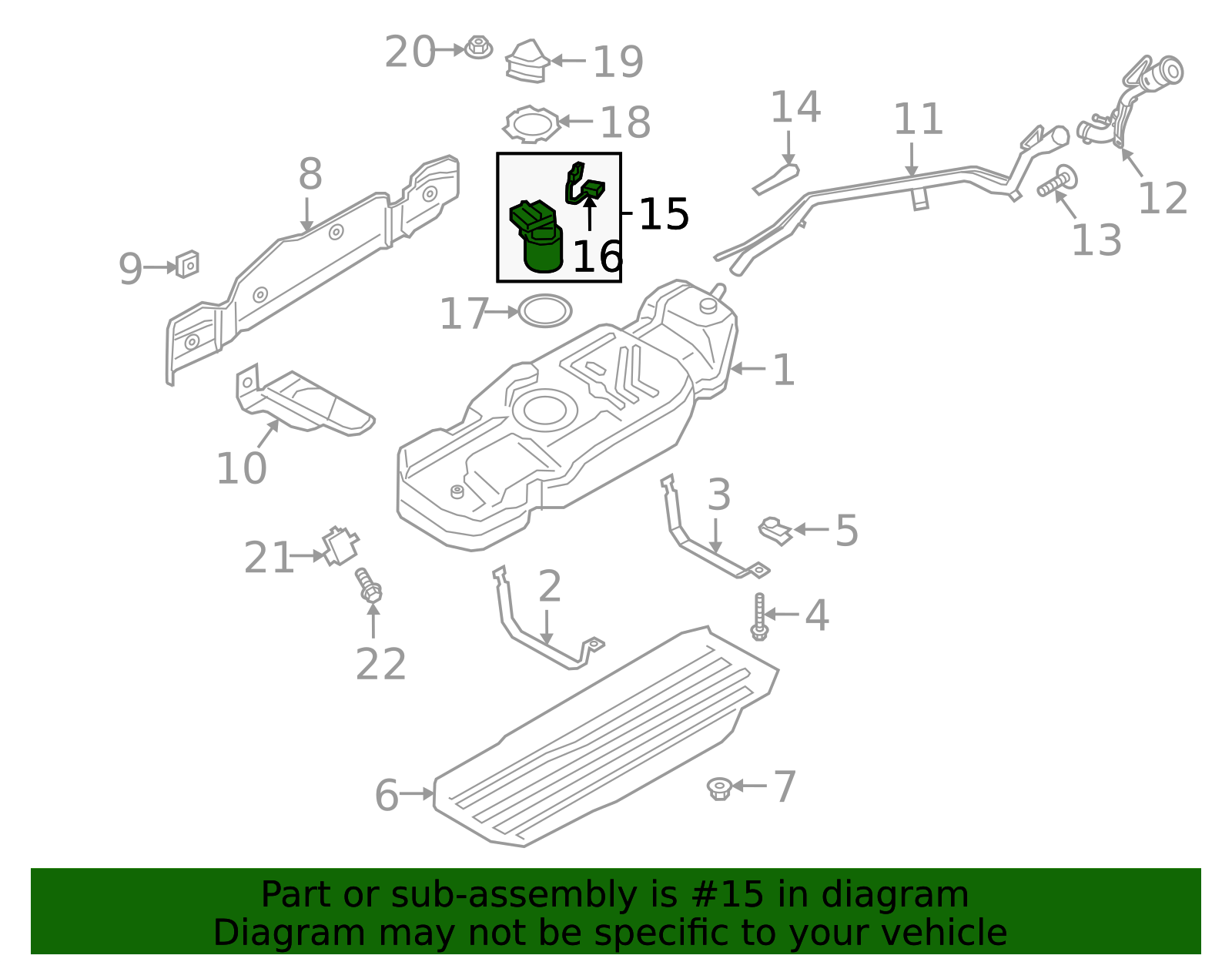 2018-2021 Ford | Fuel Pump | JL1Z-9H307-E | Walls' Ford Parts