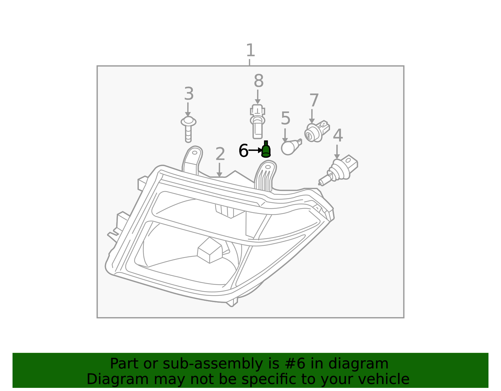 2001-2021 Nissan Bulb 26261-9B900 | Nissan Parts Plus