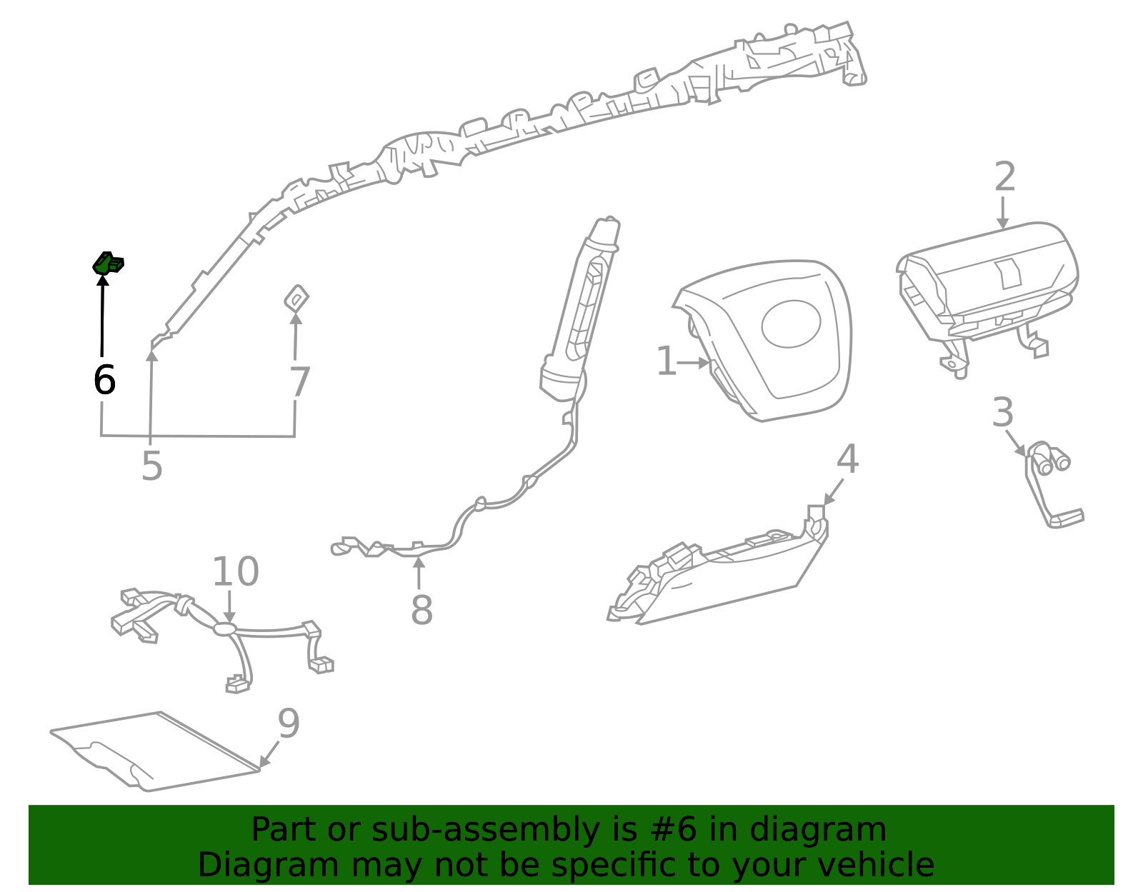 Genuine Toyota Side Curtain Air Bag Clips Genuine Lexus Air Bag Clips ...