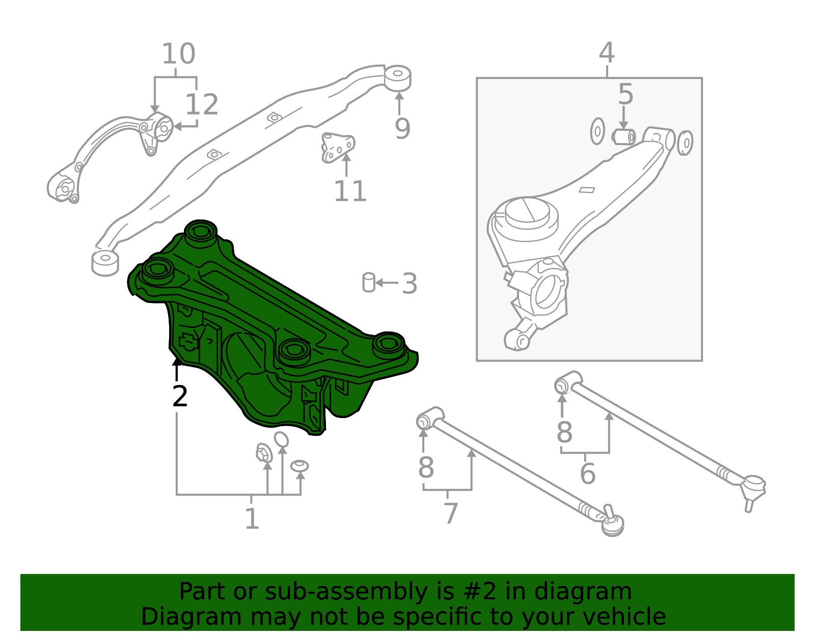 2001-2006 Hyundai Santa Fe Suspension Cross-Member 55400-26550 | MotorMotor