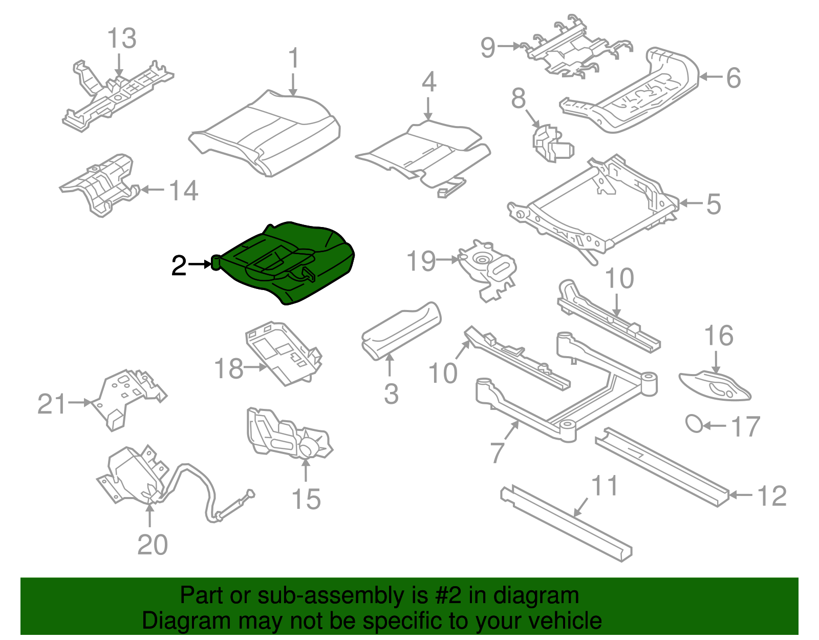 31498851 - Seat Cushion Pad - 2016-2020 Volvo | Volvo OEM Parts Direct