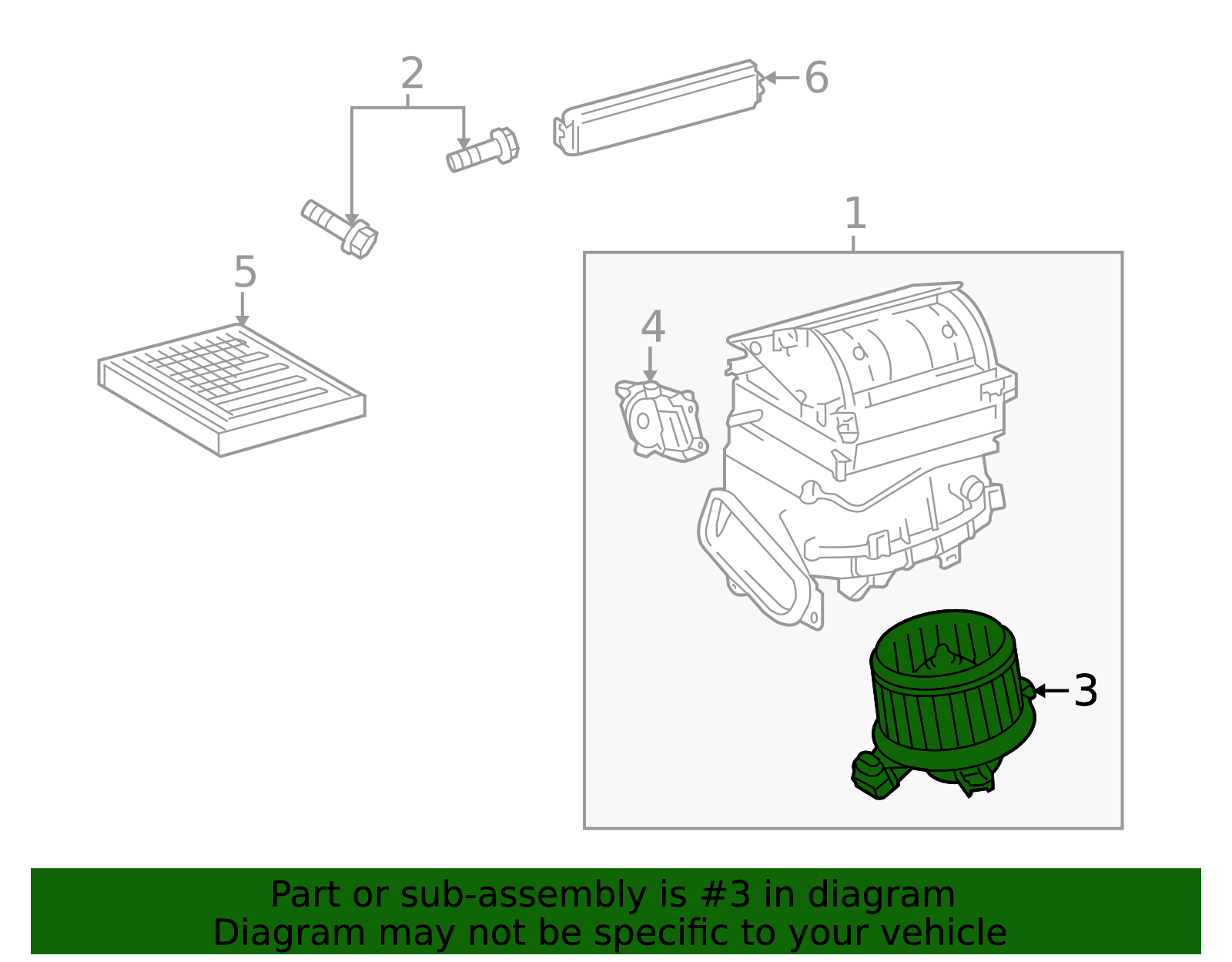 2008-2019 Toyota 2008-2019 Toyota - Motor Sub-Assembly, Blower With Fan ...
