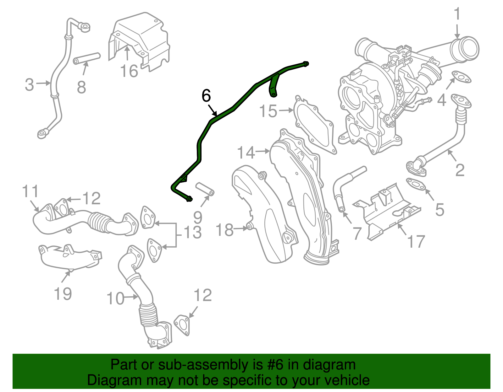 2003-2004 GM Turbocharger Coolant Return Pipe 97288624 | Capital Chevy ...