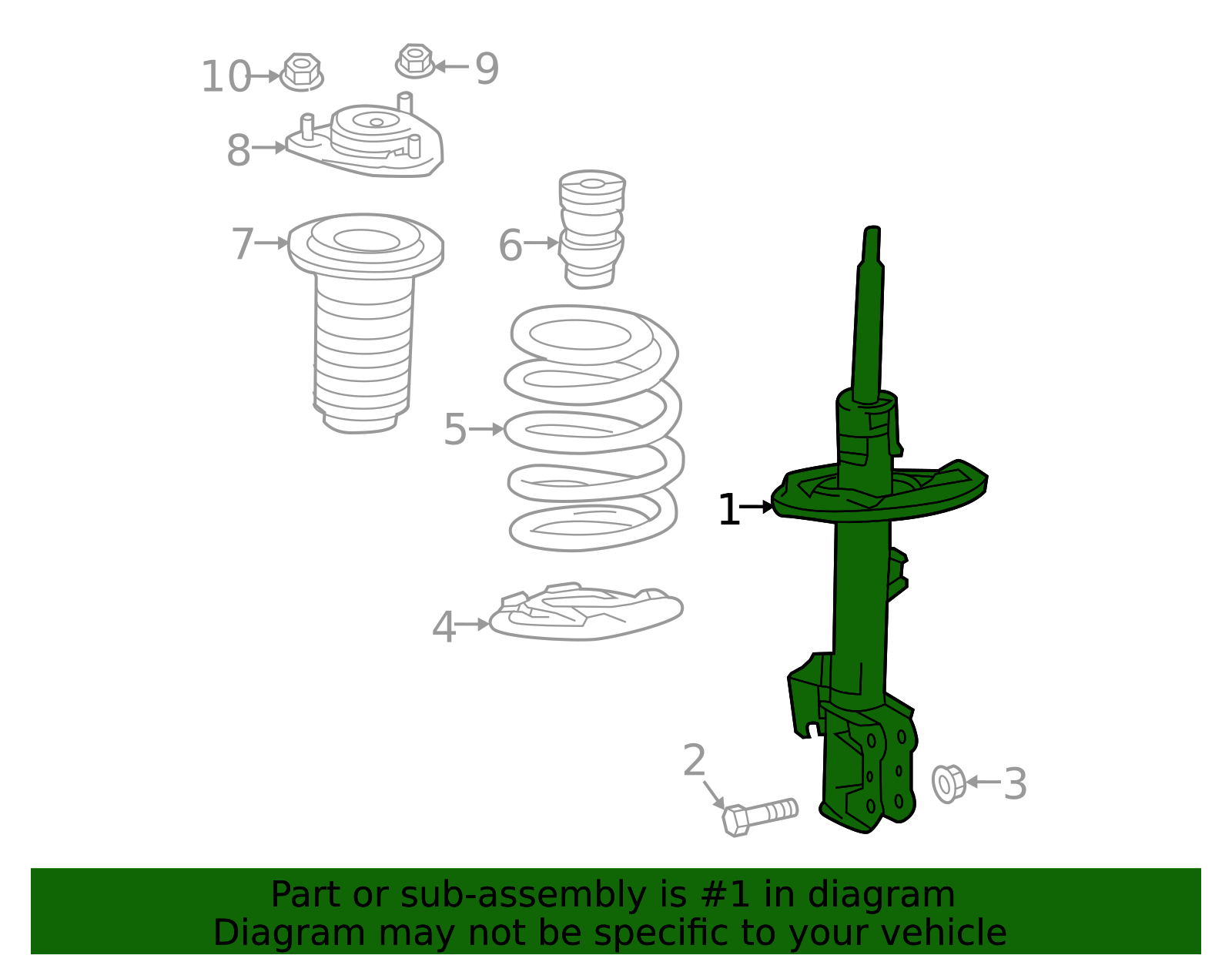 2016-2019 Lexus Suspension Strut 48520-8Z122 | OEM Parts Online