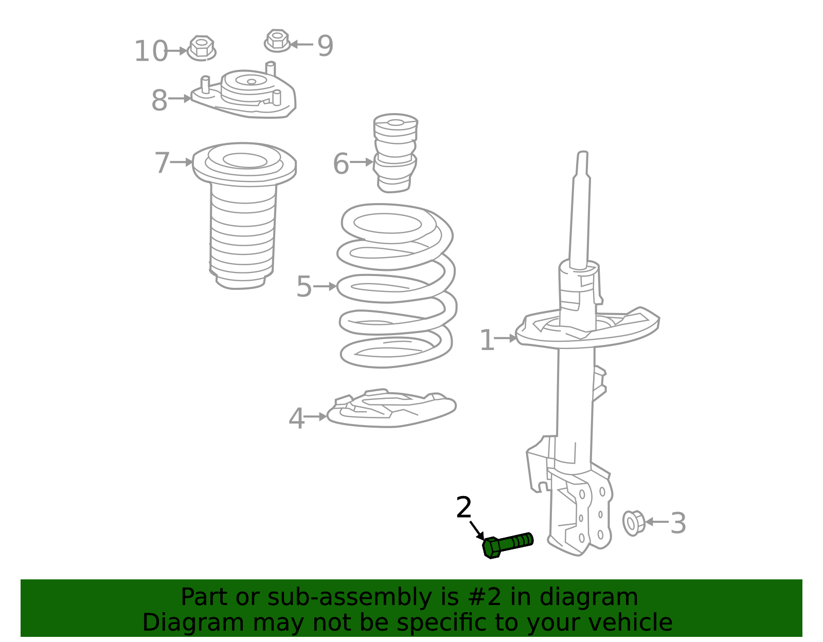 Strut Bolt 90080-10335 | OEM Parts Online