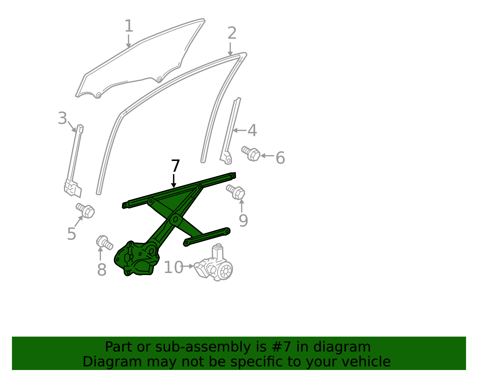 69801-33060 - Window Regulator 2007-2011 Toyota Camry | Toyota San ...