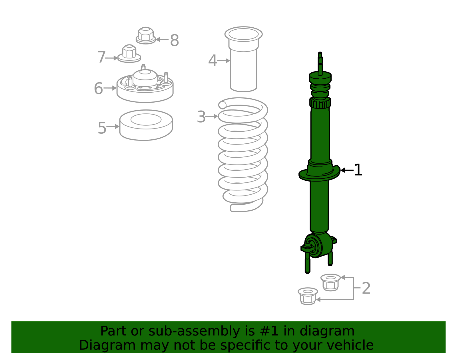 2021-2025 Ford F-150 Shock Absorber Assembly ASH-25851 | Miracle Ford Parts