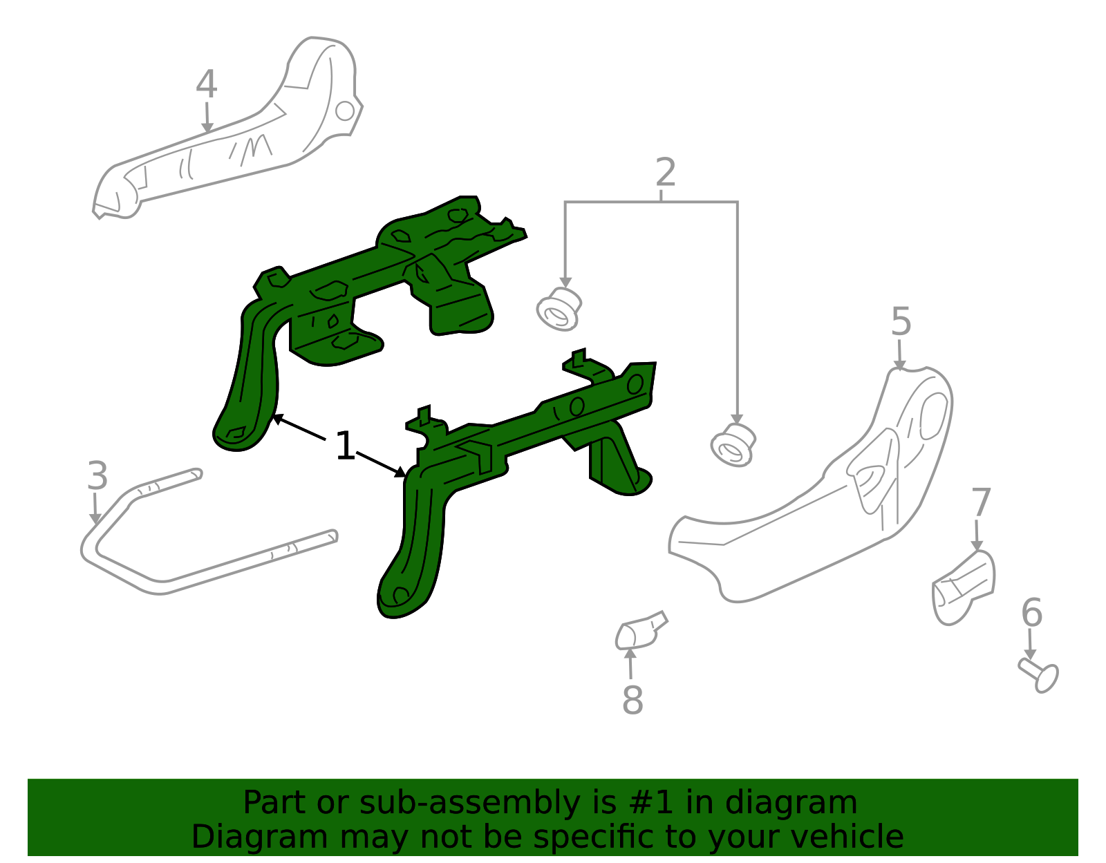 Mazda Seat Track Assembly - Smooth Positioning Rail - Part #EF91-88 ...
