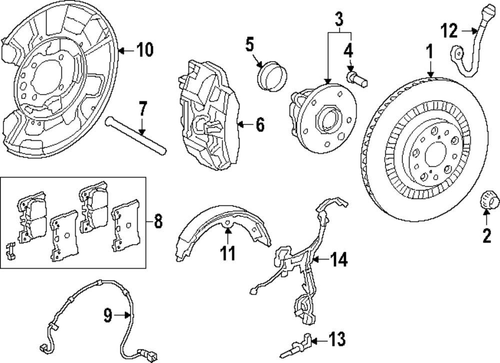 2018-2025 Lexus Backing Plate 46503-50080 | OEM Parts Online
