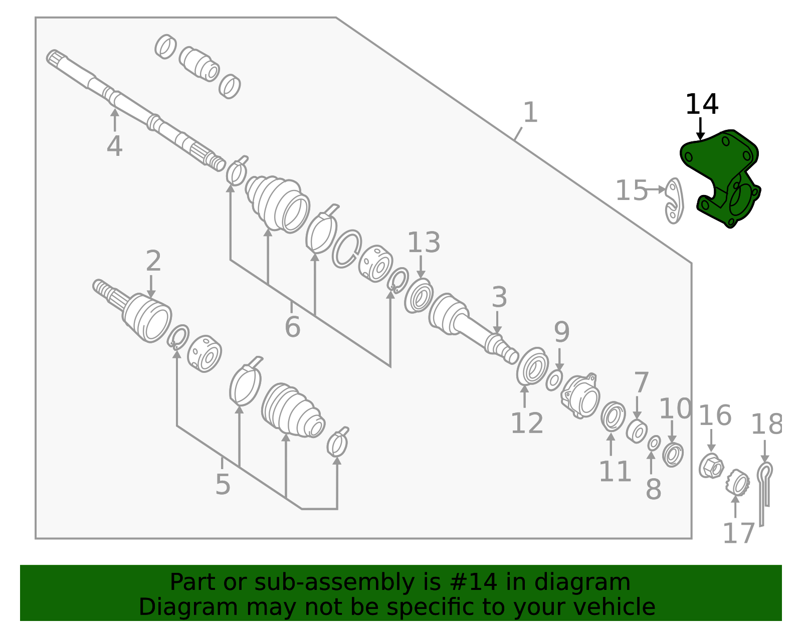 39780-3JV1A - Cv Axle Shaft Carrier Bearing Bracket 2014-2016 Nissan ...