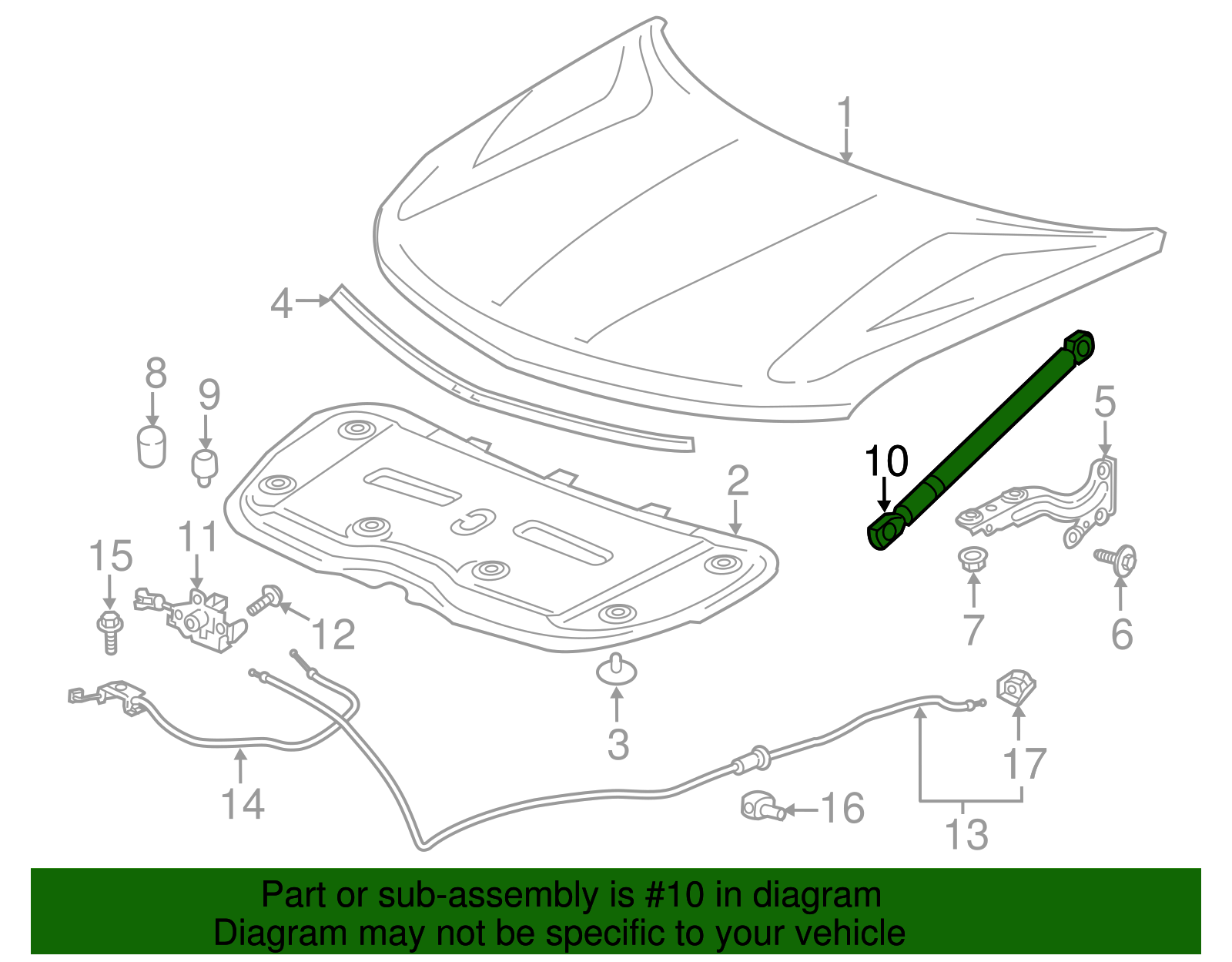 2018-2024 Chevrolet Lift Cylinder 85607987 | OEM Parts Online