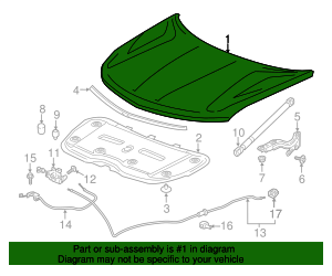 2018-2024 Chevrolet Hood 84023477 GM | GMPartsDirect.com