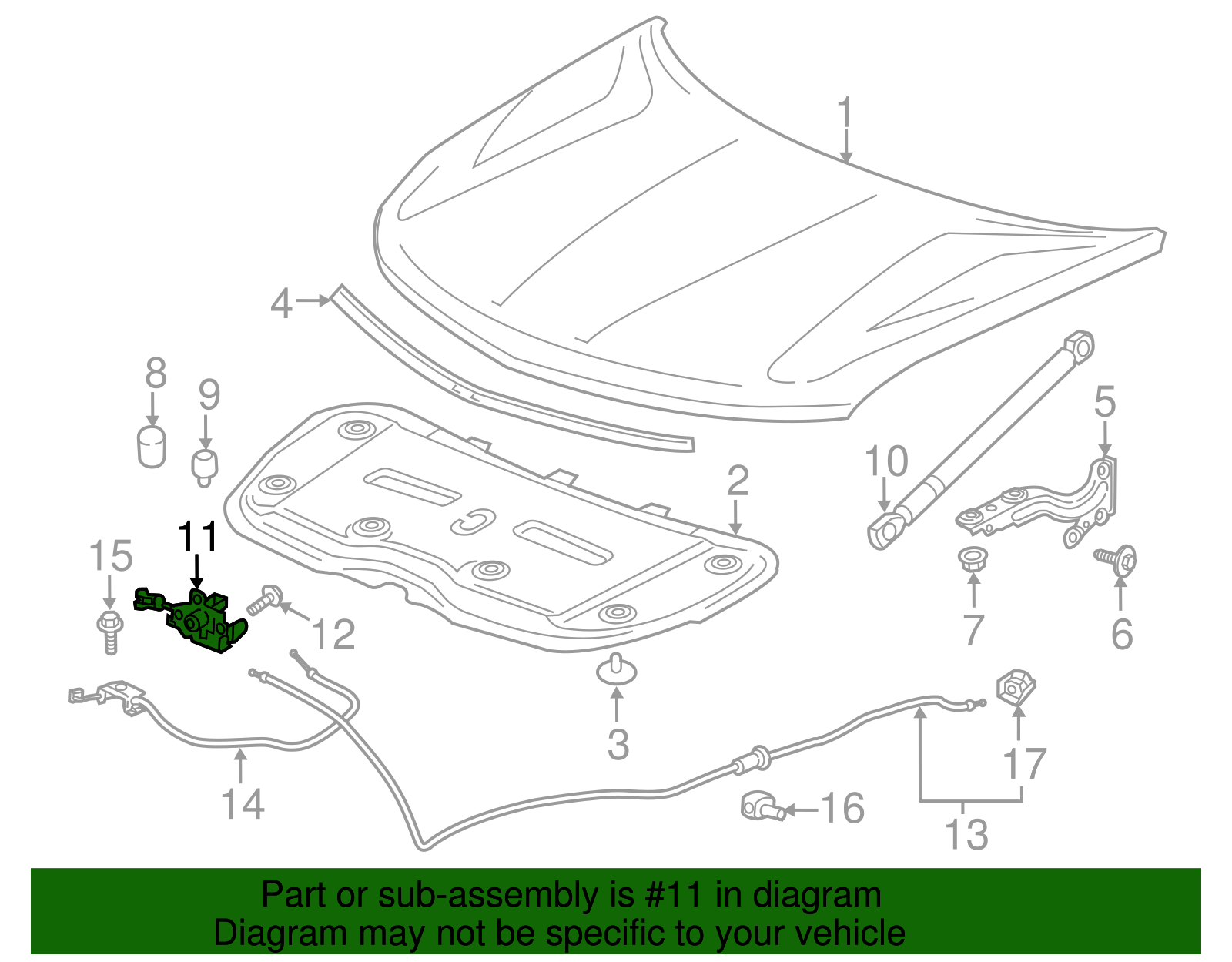2018 GM Hood Primary and Secondary Latch 84160735 | Capital Chevy Parts