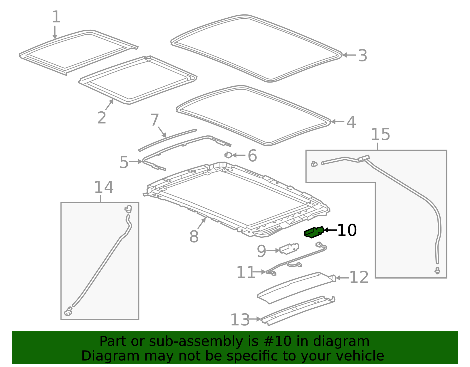 84988697 - 2022-2025 GM - Sunroof Sunshade Motor with Control Module ...