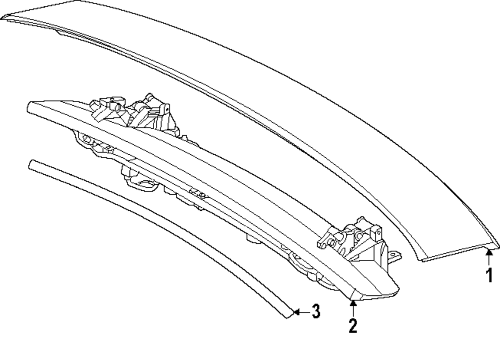 2024-2025 Porsche Panamera Spoiler Assembly 976-827-677-A-OK1 | Sunset Porsche Parts