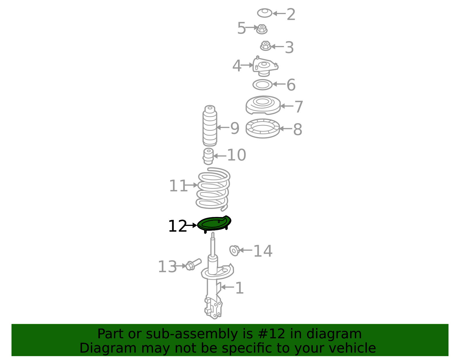 2011-2012 Hyundai Elantra Lower Spring Insulator 54633-1M000 | MotorMotor