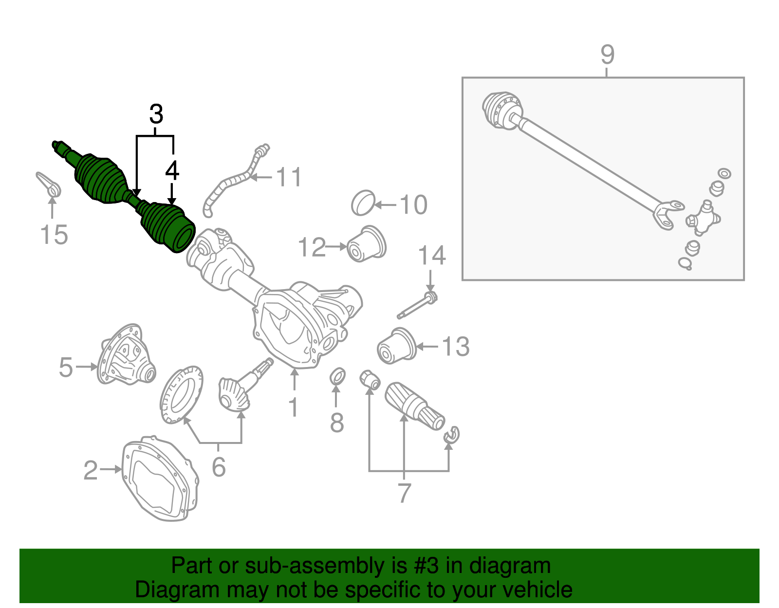 2002-2010 Ford Axle Assembly 6L2Z-3A428-AA | Ford OEM Parts Outlet