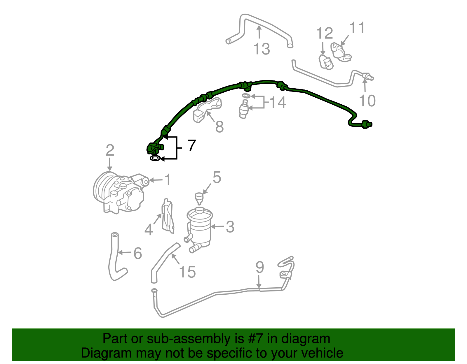 53713-SDA-A52 - Pressure Hose 2003-2007 Honda | Honda Parts Online