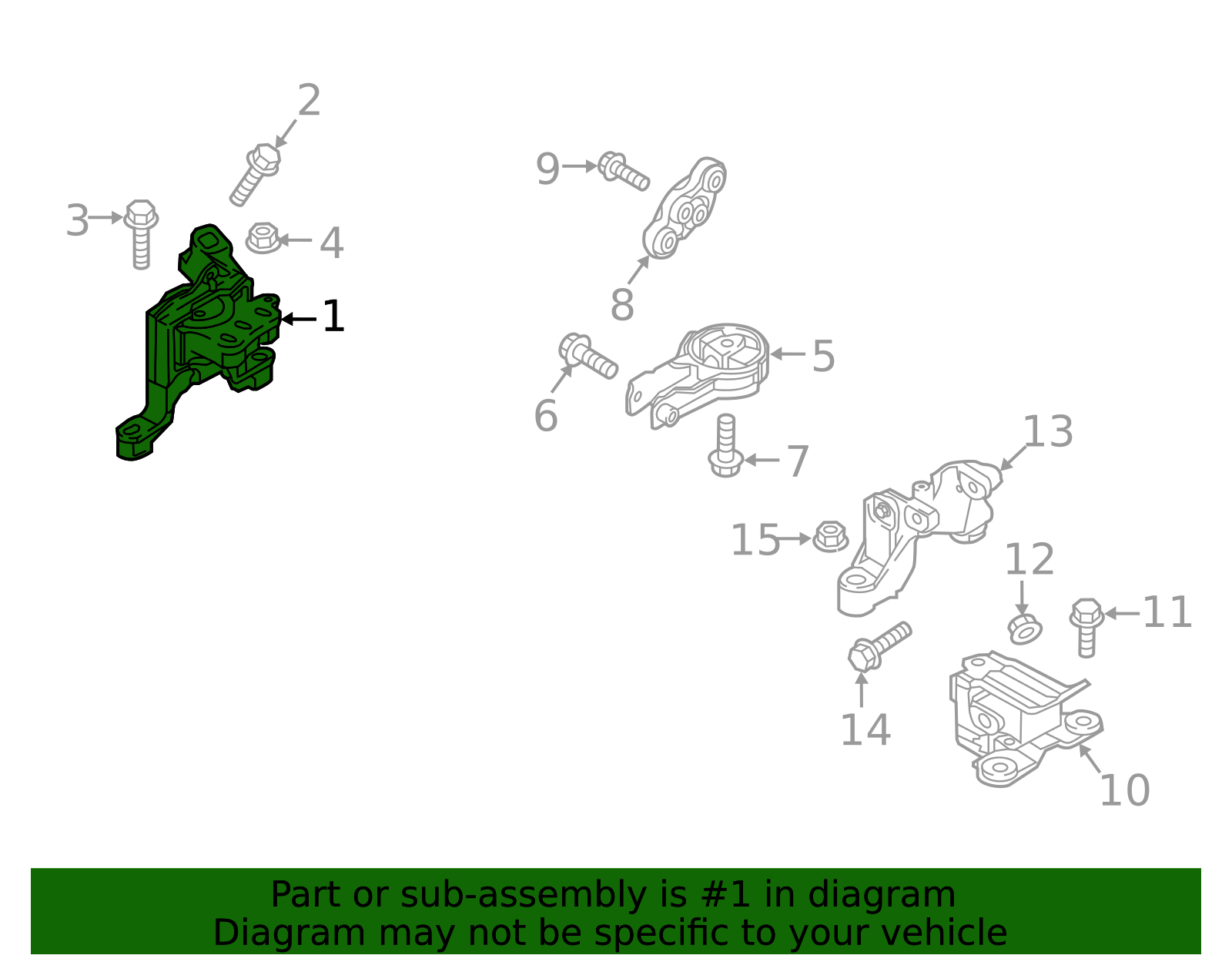 Genuine Toyota Side Mount part# 12305-WB002 for 2016-2020 Toyota ...