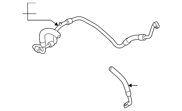 1K0-820-743-BR - 2005-2014 Volkswagen - A/C Refrigerant Suction Hose ...