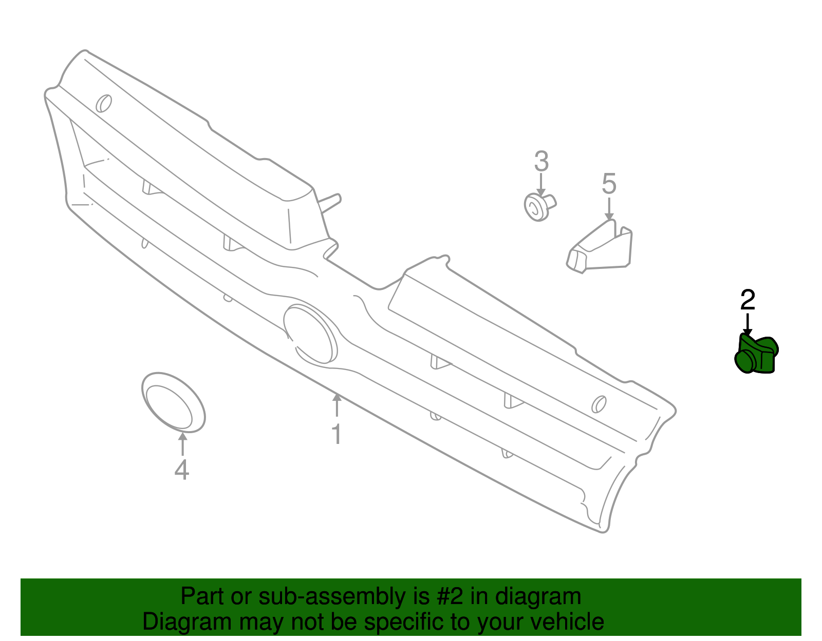 1992-2005 Subaru Grille Assembly Clip 91017FA080 | Quick Subaru Parts