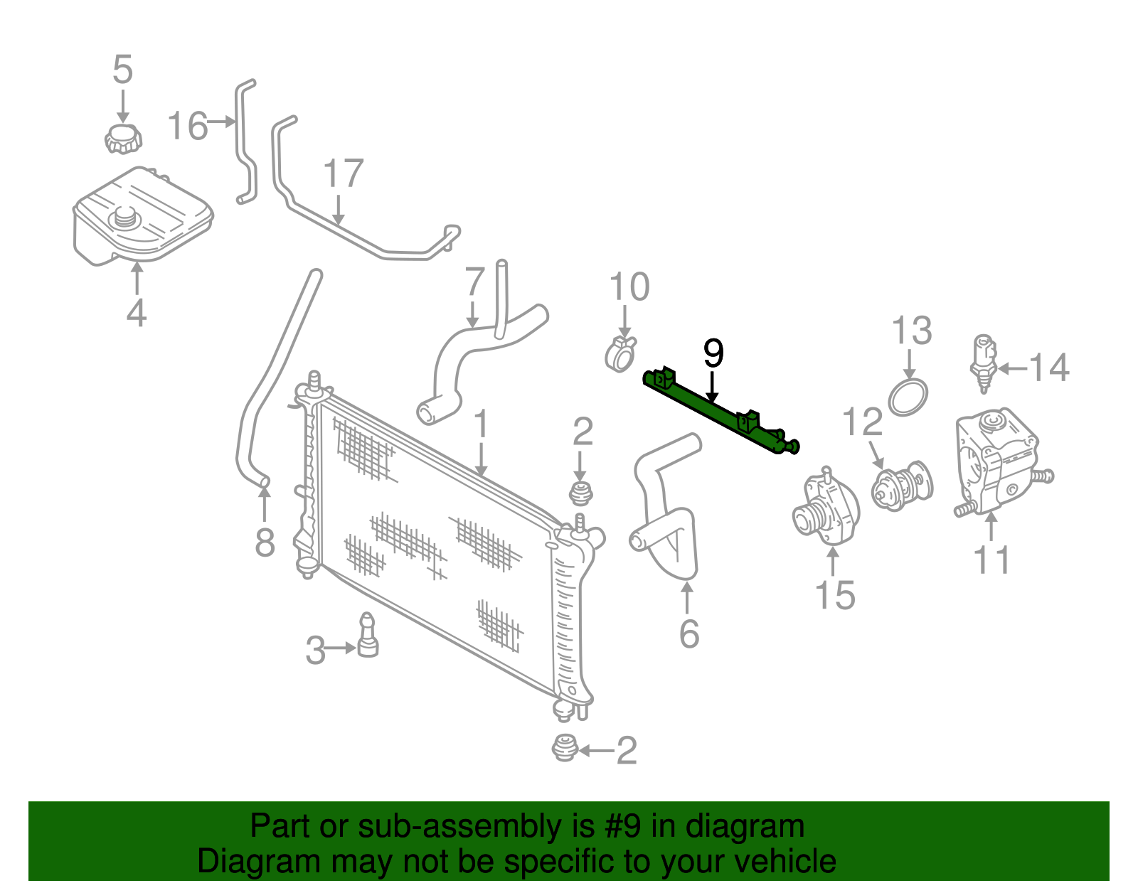 2000-2007 Ford Focus 2000-2004 Ford Focus 2.0L Water Pump Inlet Tube ...
