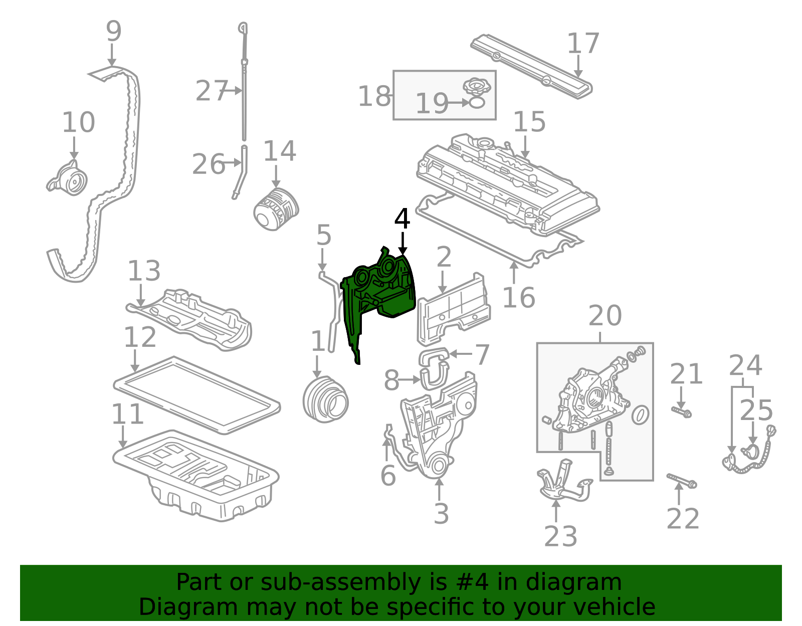 11840-PR4-A00 - 1990-2001 Acura Integra - Cover, Timing Belt Back | All ...