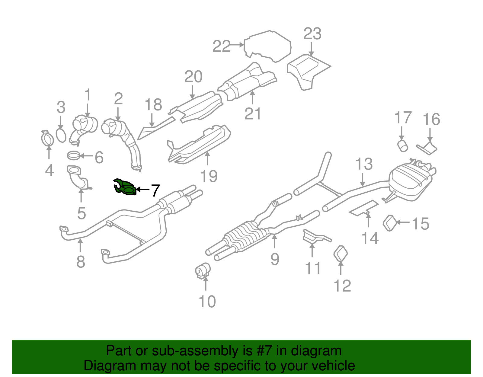 2008-2012 BMW Exhaust System Hanger Bracket 18-32-7-595-542 | BMW Parts ...