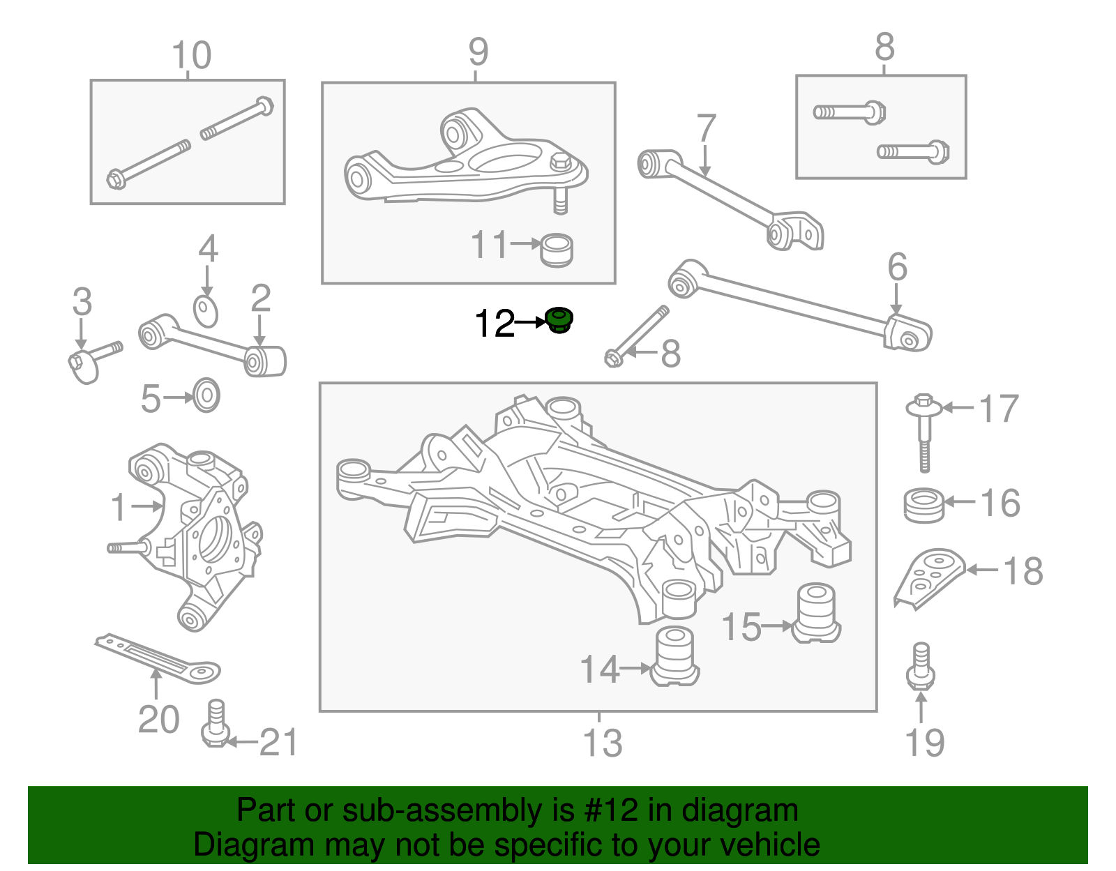 90365-TA0-A00 - Upper Control Arm Castle Nut 2008-2025 Honda | Honda ...