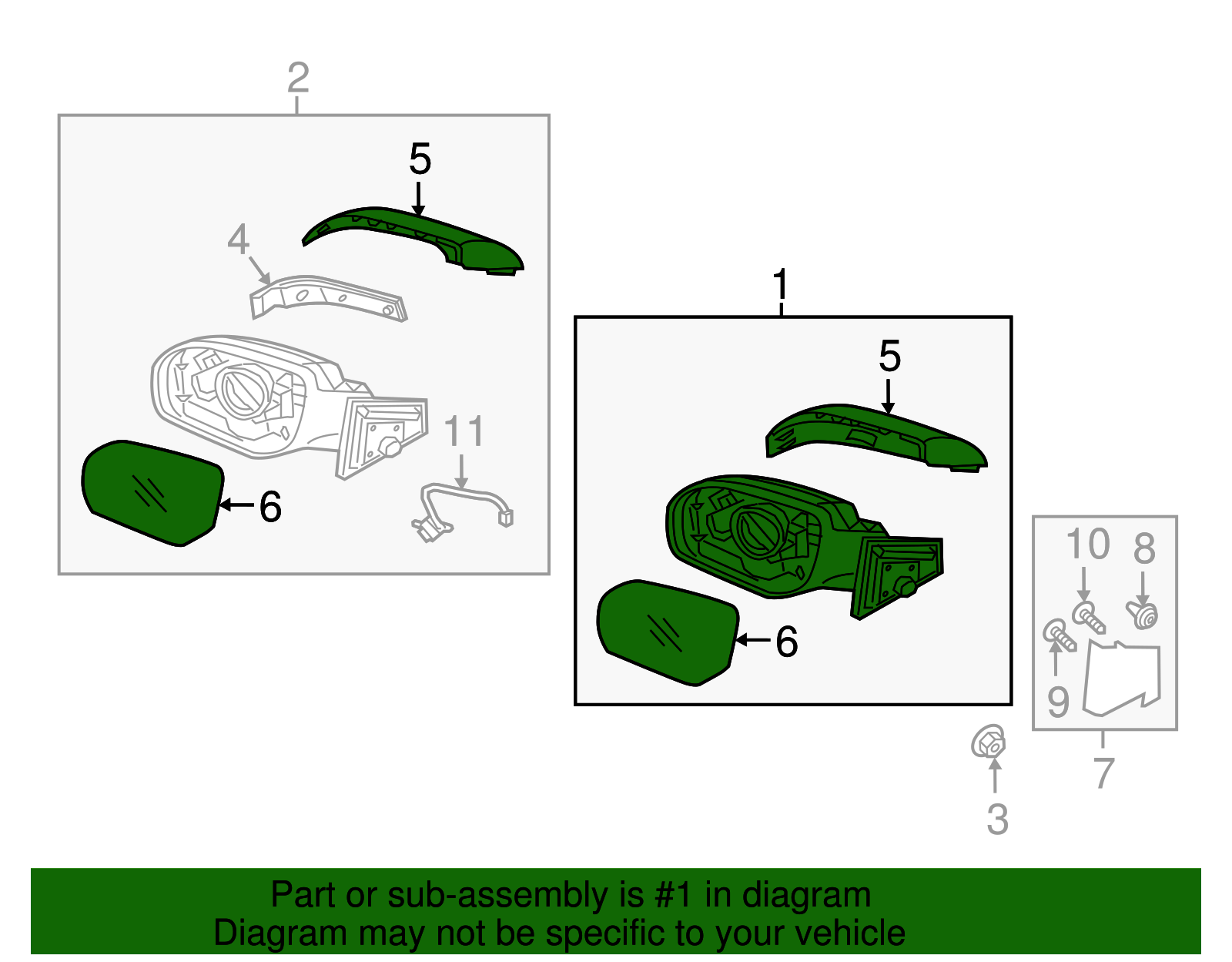 2013-2016 Hyundai Santa Fe Sport Mirror Assembly 87610-4Z000 | OEM ...