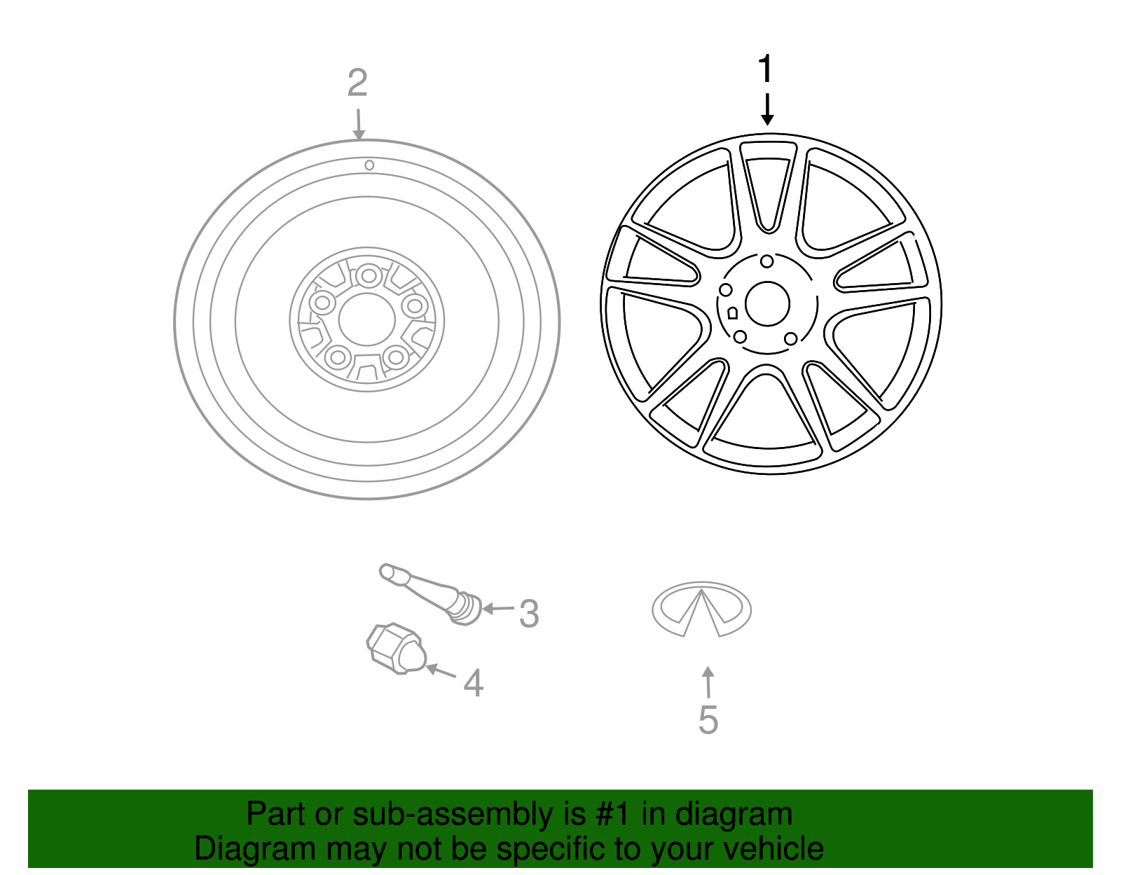 D0300-1NF8A - Wheel, Alloy - 2010-2015 Infiniti | Discount Infiniti Parts