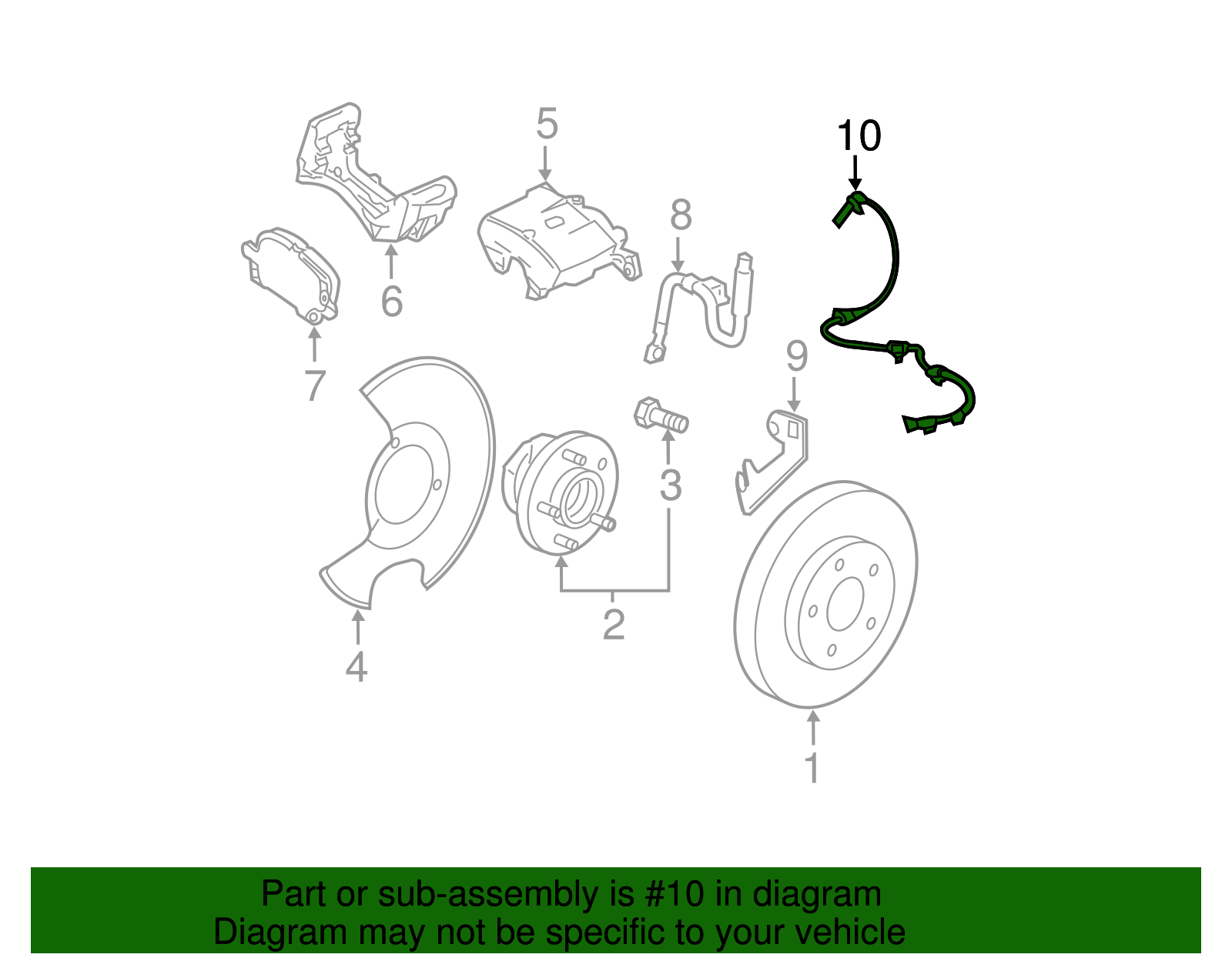 2010-2016 Buick Front Wheel Speed Sensor 22821303 | Capital Chevy Parts