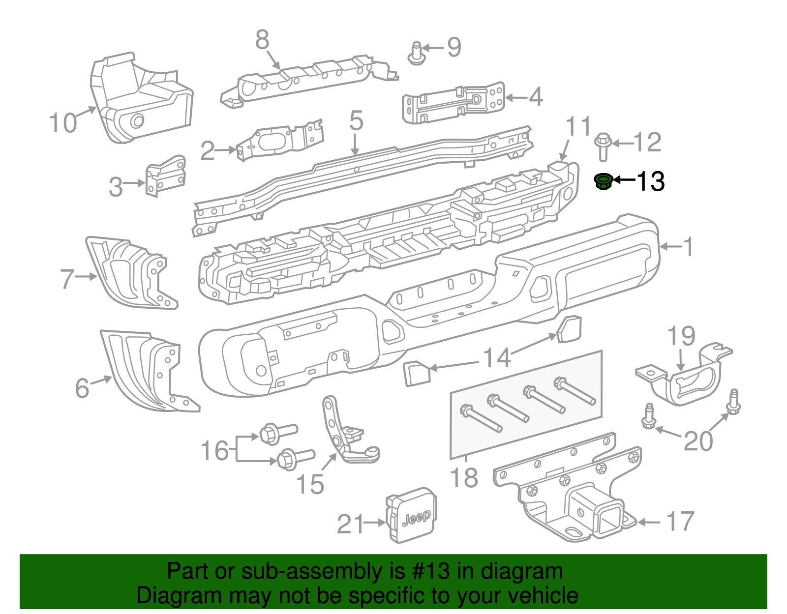 2017-2024 Mopar Air Deflector U-Nut 06510197AA | Mopar Parts Canada