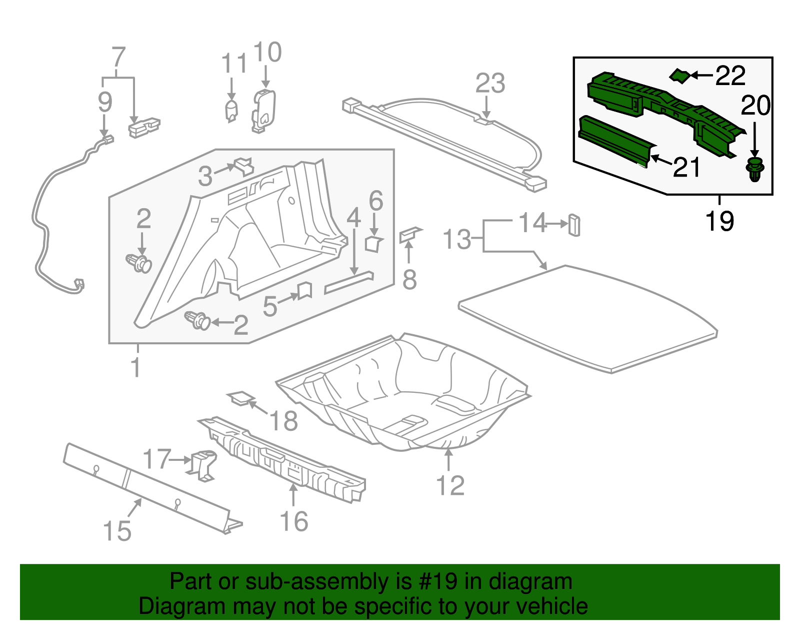 84640-TLA-A01ZA - 2017-2022 Honda CR-V - Lining Assembly Rear Panel ...