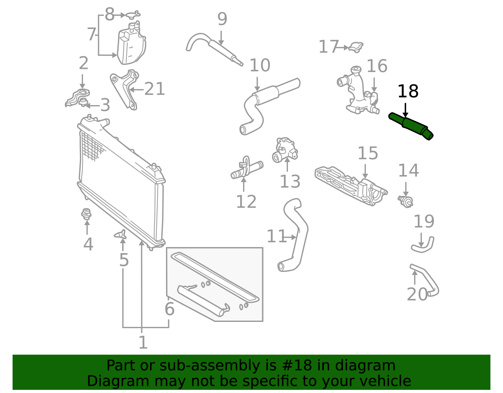 Toyota Parts Hose, Water Bypass, No. 1 16261-20010 | Toyota Parts ...