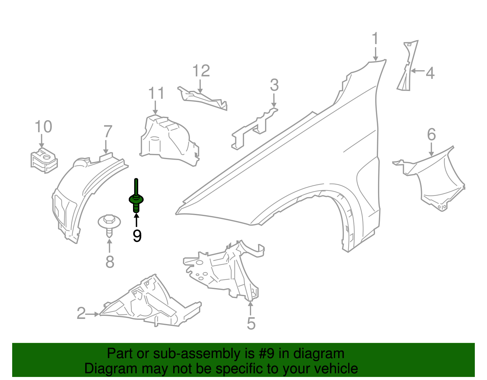 07-14-7-293-278 - Wheel Opening Molding Rivet - 2011-2019 BMW | Buy BMW ...