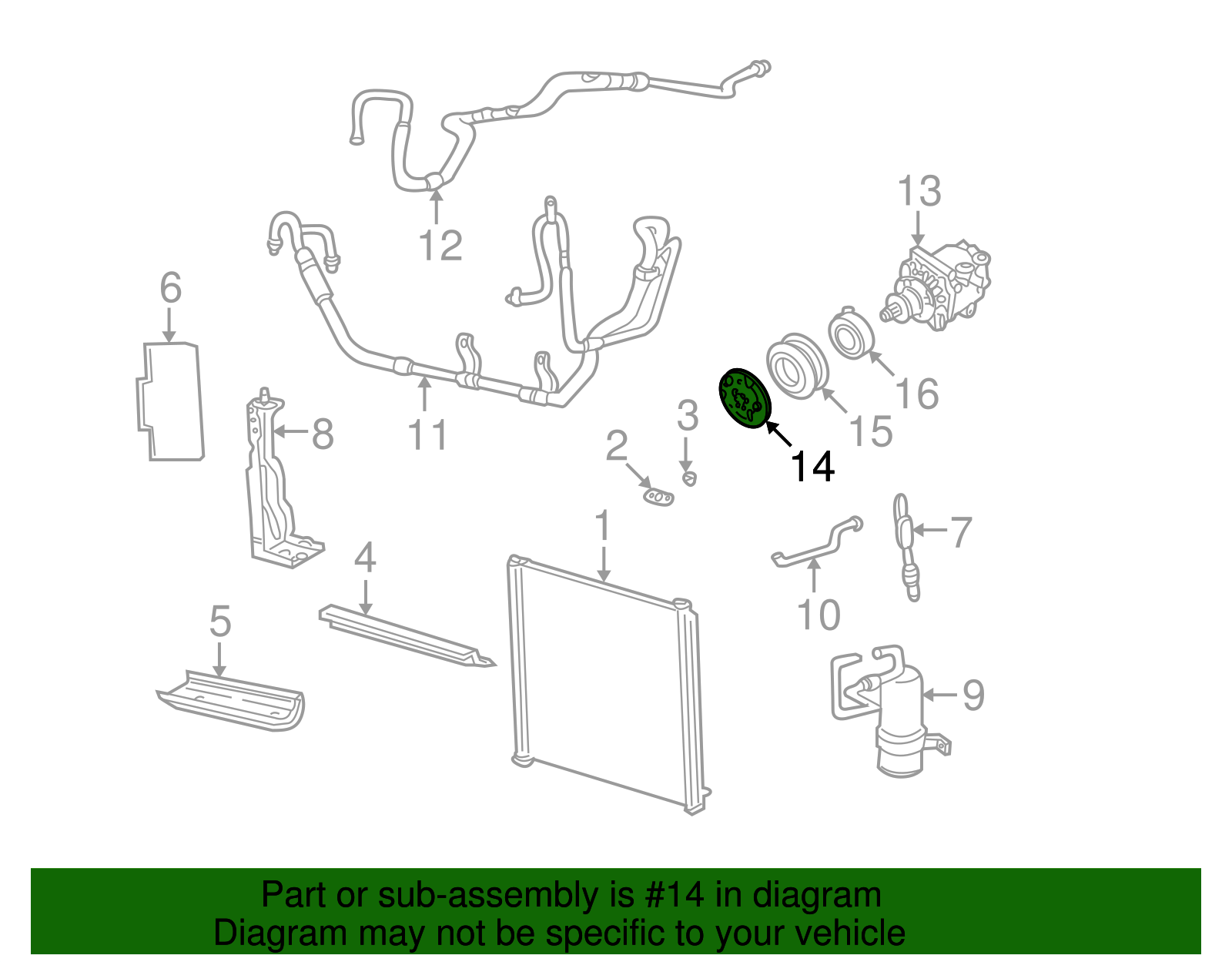 2001-2008 Ford | A/C Compressor Clutch Hub | 6C2Z-19D786-A | Walls ...
