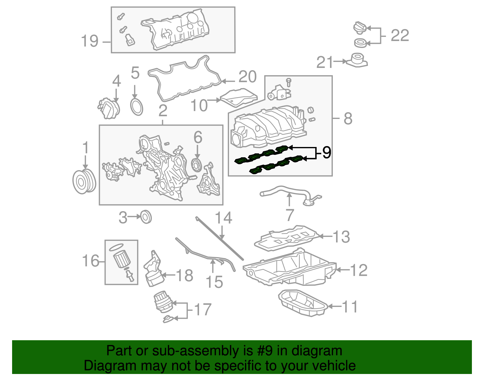 17171-38020 - Manifold Gasket - 2007-2017 Lexus | My L Parts