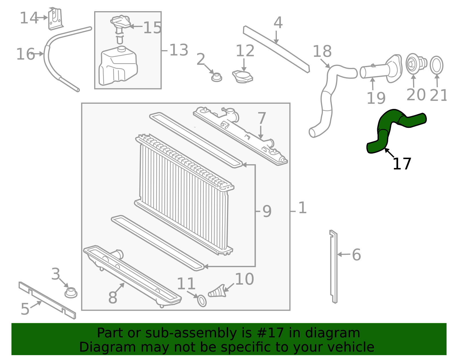 16571-0H100 - Radiator Coolant Hose 2007-2011 Toyota Camry | Toyota ...