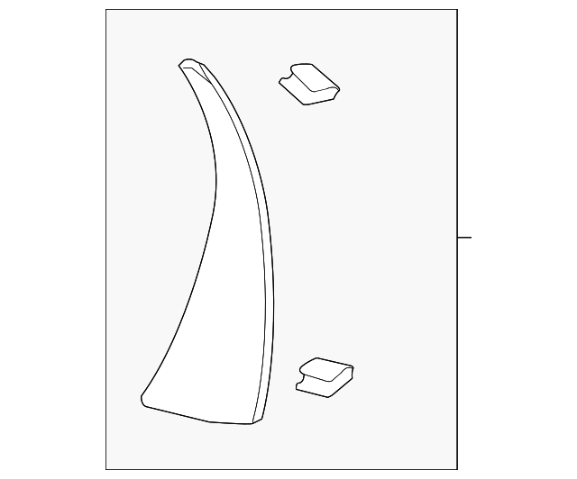 23489905 - Passenger Side Rear Wheel Opening Rear Molding 2014-2019 ...