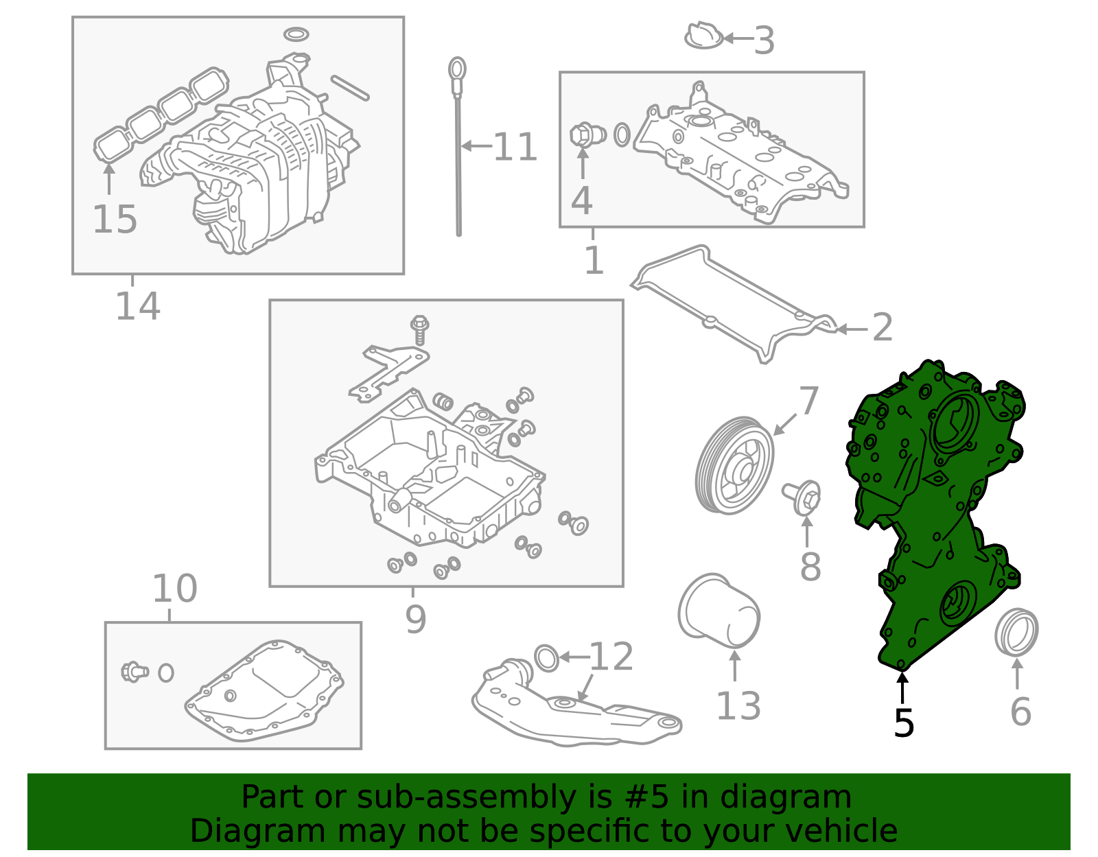 2019-2025 Nissan Altima Engine Timing Cover 13500-6CA1A | Nissan Parts Plus