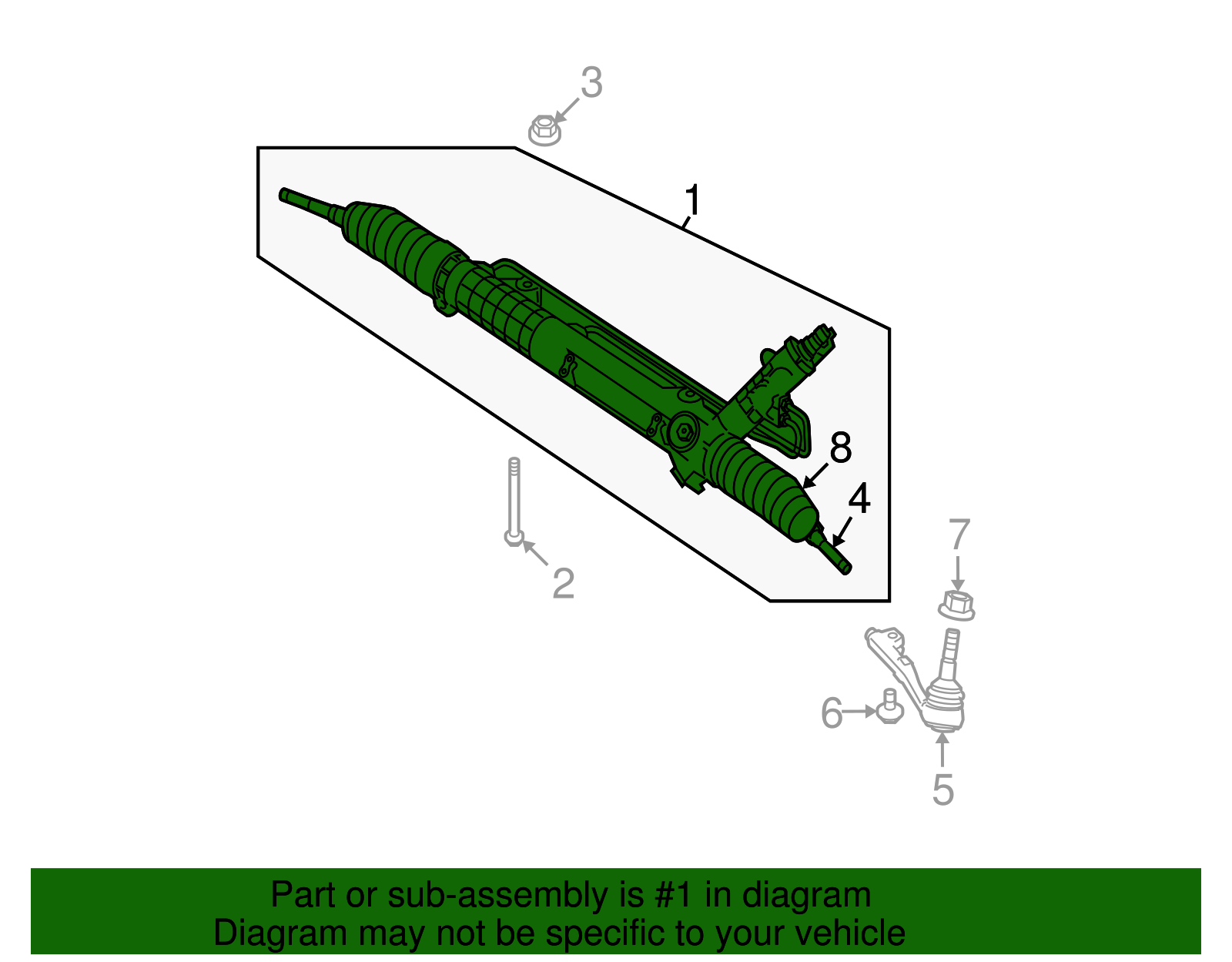 32102475185 - 2008-2013 BMW Rack And Pinion Assembly (32-10-2-475-185 ...