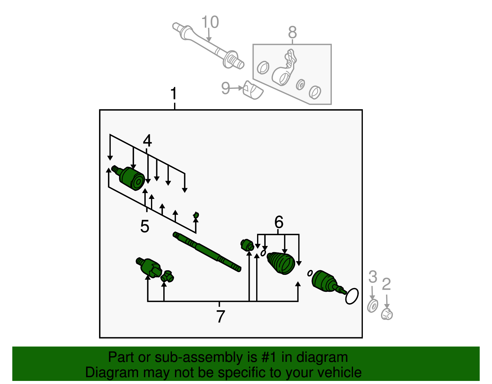 Genuine Axle Assembly for 2005-2009 Hyundai Tucson | Part# 49500-2E200 ...