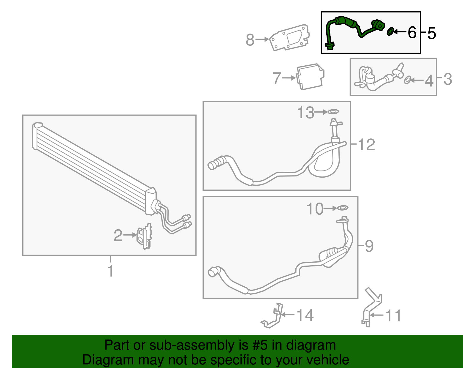 17227583184 - 2010-2019 BMW Automatic Transmission Oil Cooler Hose ...