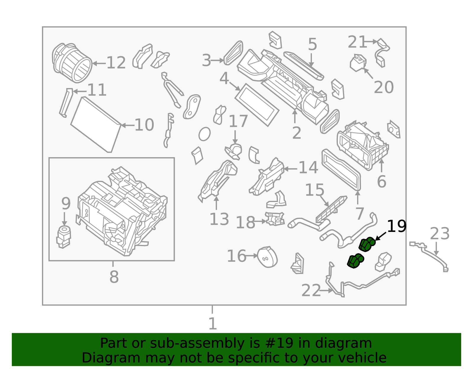 277313DF0A - HVAC Floor Mode Door Actuator Nissan Canada Parts