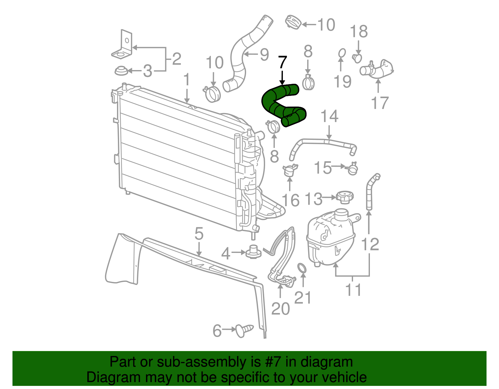 15281793 - 2005 Chevrolet Equinox - Radiator Inlet Hose | Partners Chevy